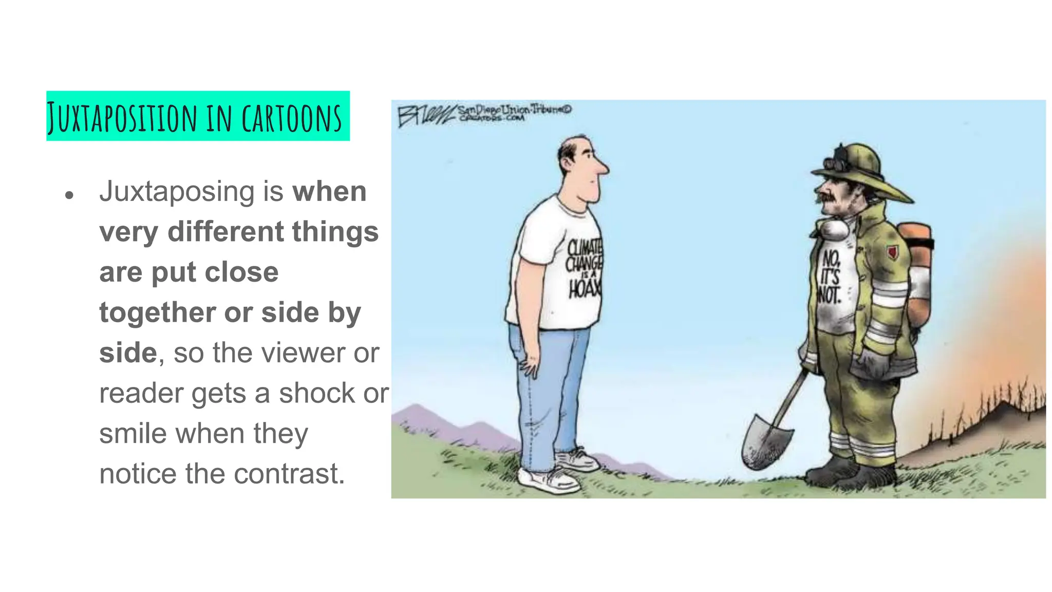How to analyse cartoons in iB English language and lit | PPTX