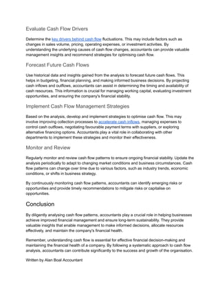 Analysing Cash Flow Patterns for Improved Financial Management | PDF