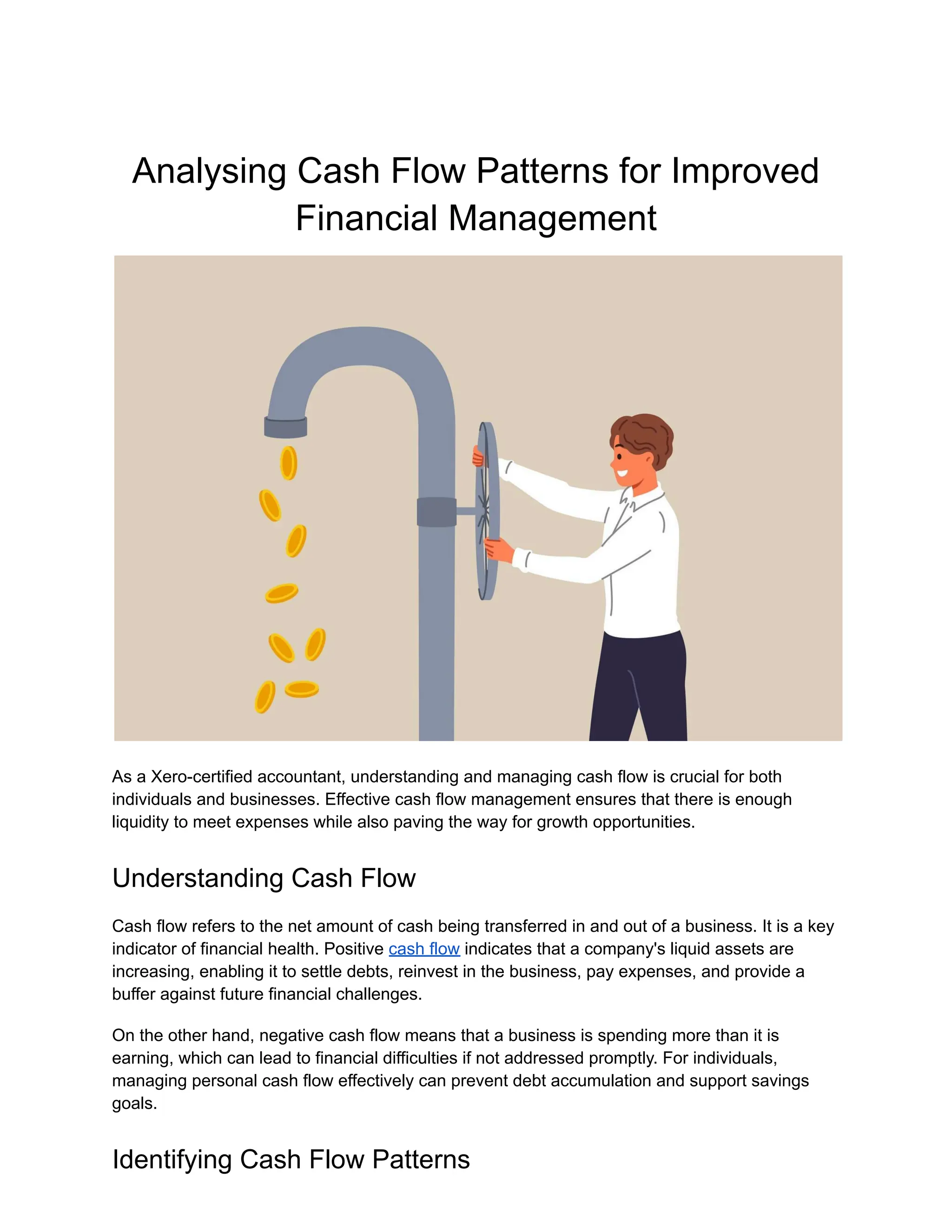 Analysing Cash Flow Patterns for Improved Financial Management | PDF