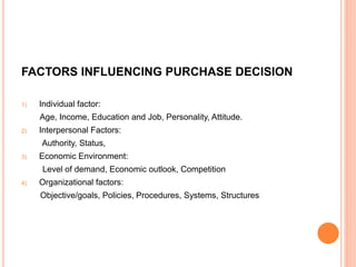 Analysing consumer buying behaviour and industrial buying behaviour | PPTX