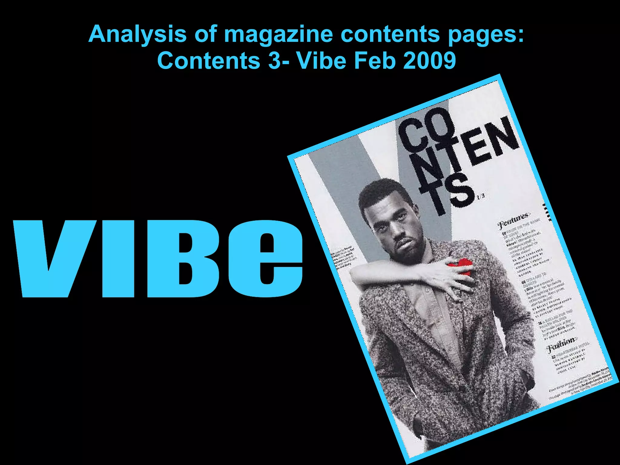 Analysis of Music Magazine Contents Page | PPT