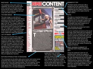 Analysis of Music Magazine Contents Page | PPT