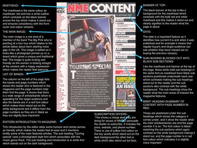 Analysis of Music Magazine Contents Page | PPT | Desktop Publishing ...