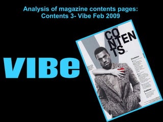 Analysis of Music Magazine Contents Page | PPT