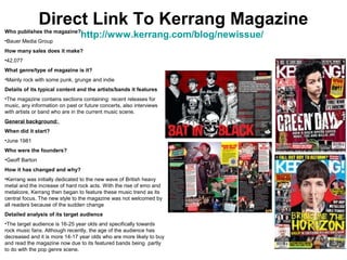 Analysing Cover 3-Kerrang | PPT