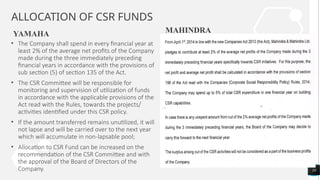 ANALYSING CSR OF COMPANIES ANALYSING CSR OF COMPANIES | PPTX