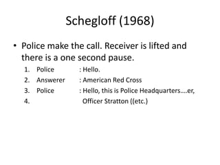 Analysing data i dan ii in Conversation Analysis | PPT