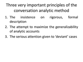 Analysing data i dan ii in Conversation Analysis | PPT