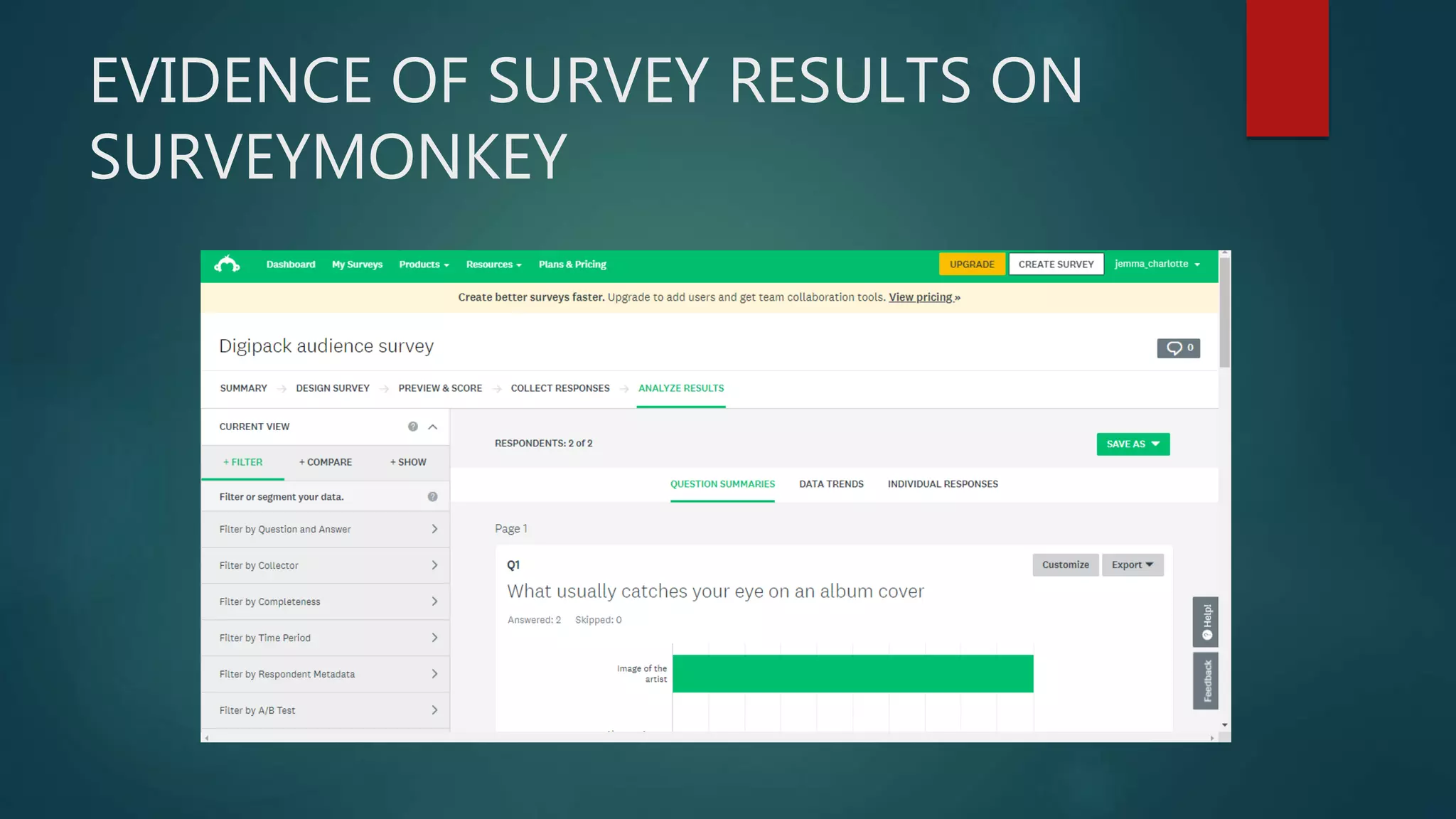 Analysing data results | PPTX