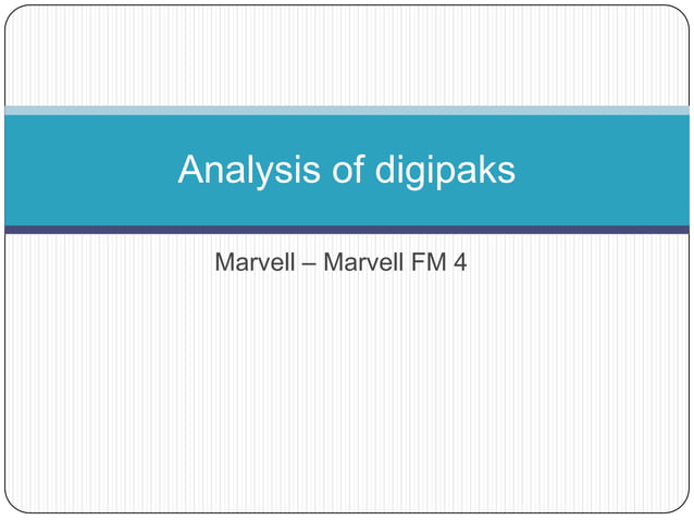 Analysing digipaks 3 | PPTX