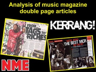 Analysing magazine double page articles | PPT | Hip Hop Music | Music