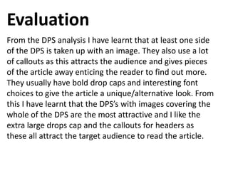 Analysing DPS's | PPTX