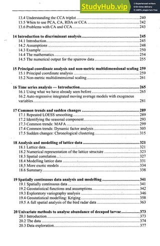 Analysing Ecological Data | PDF