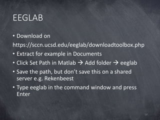 Analysing EEG data using MATLAB | PPTX