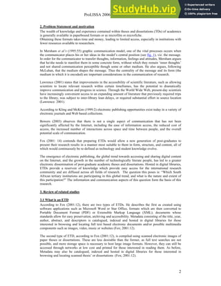 Analysing Electronic Theses And Dissertations (ETDs) In South Africa | PDF