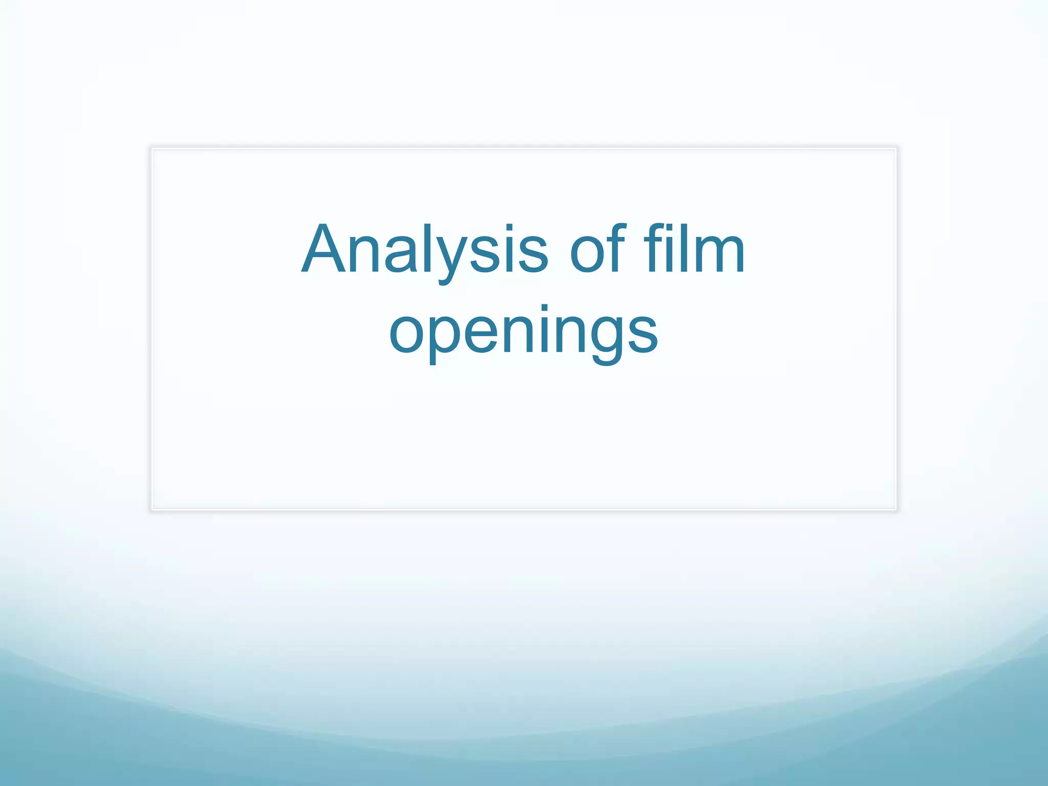 Analysing film openings- Donnie Darko, The shining and Insidious | PPTX