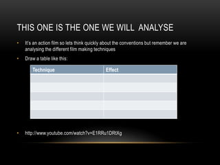 Analysing films | PPTX