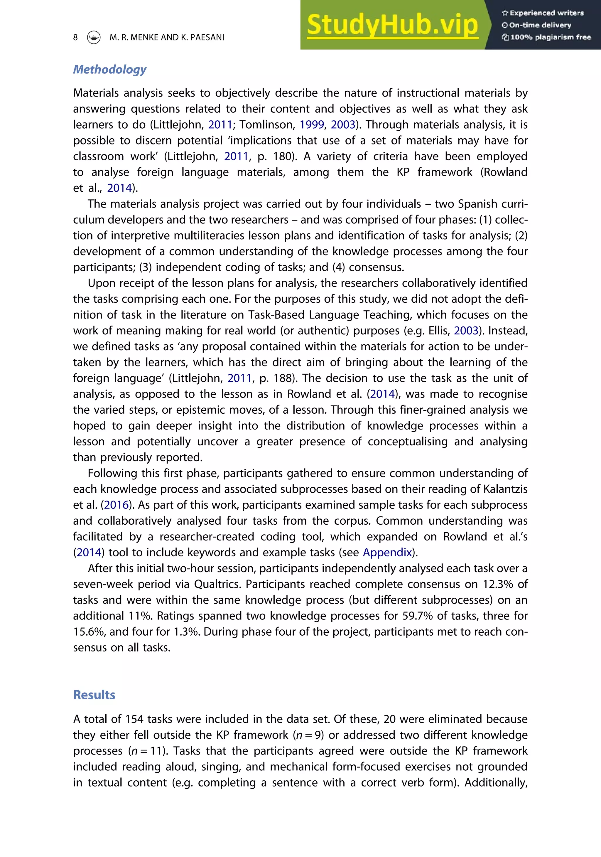 Analysing Foreign Language Instructional Materials Through The Lens Of ...