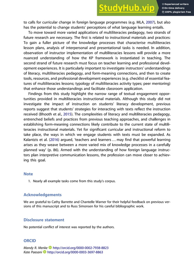 Analysing Foreign Language Instructional Materials Through The Lens Of ...