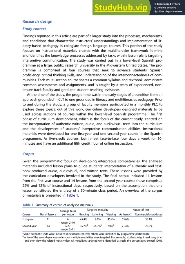 Analysing Foreign Language Instructional Materials Through The Lens Of ...