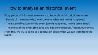Analysing historical events | PPT