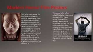 Analysing horror movie posters | PPT