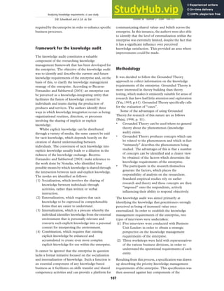 Analysing Knowledge Requirements A Case Study | PDF