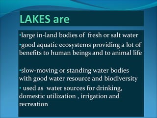 Analysing lakes | PPT