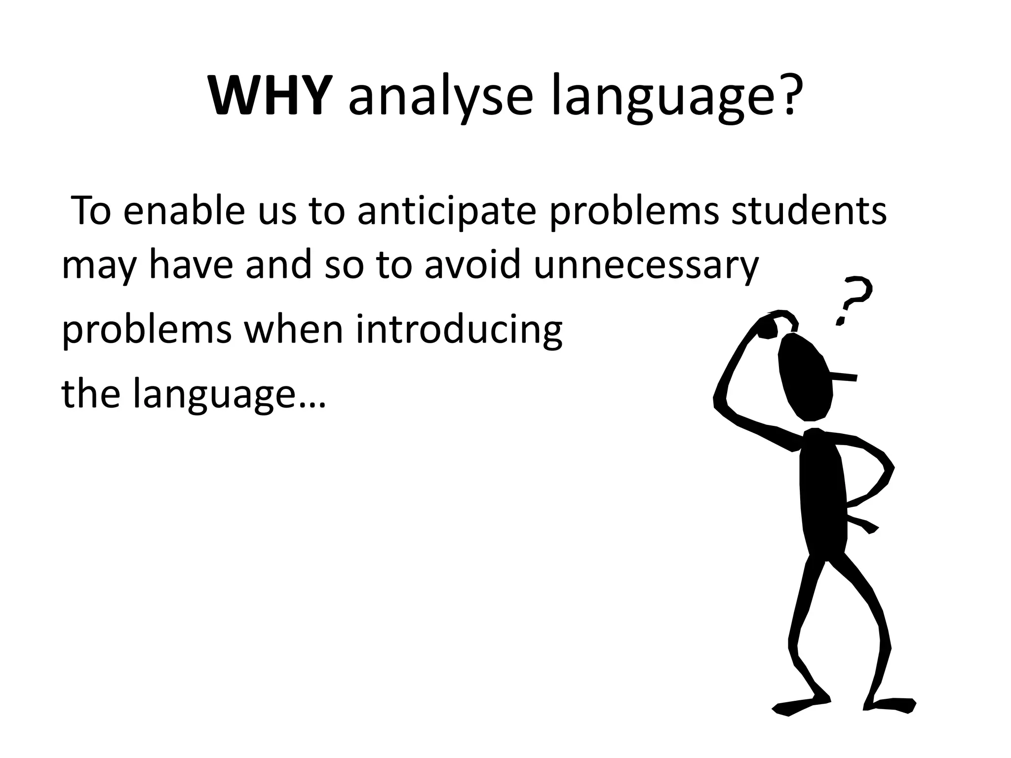 Analysing language and anticipating problems | PPTX