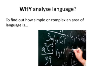 Analysing language and anticipating problems | PPTX