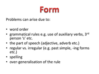 Analysing language and anticipating problems | PPT