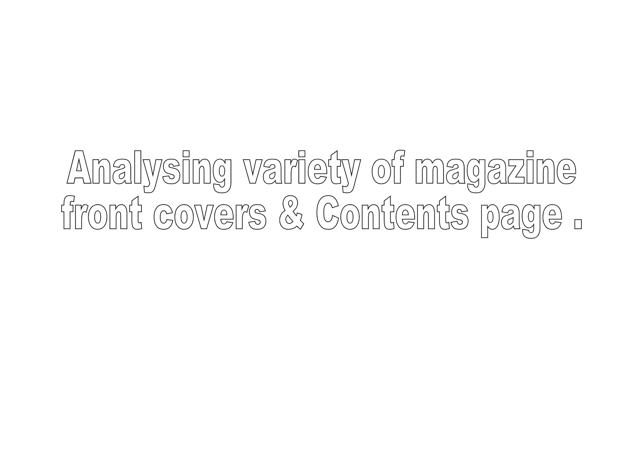 Analysing Magazine Covers | PPT