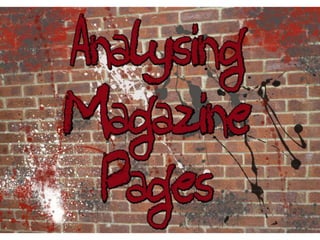 Analysing Magazine Pages | PPTX