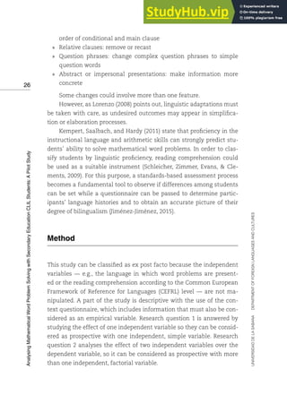 Analysing Mathematical Word Problem Solving With Secondary Education CLIL Students A Pilot Study ...