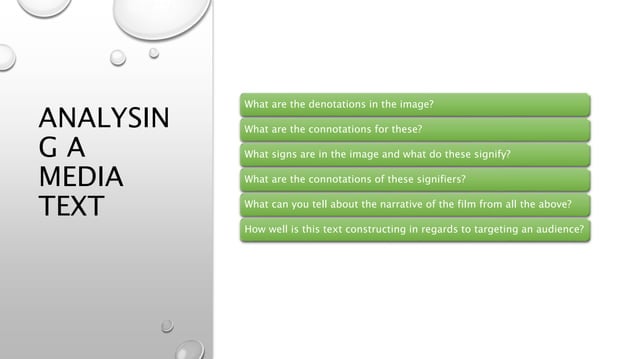 Analysing media texts | PPTX
