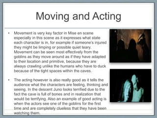 Analysing mise en scene for descent | PPT
