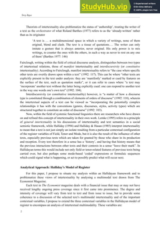 Analysing Multimodal Intertextuality An Illustrative Analysis | PDF