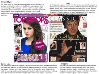 Analysing Music Magazines | PPT