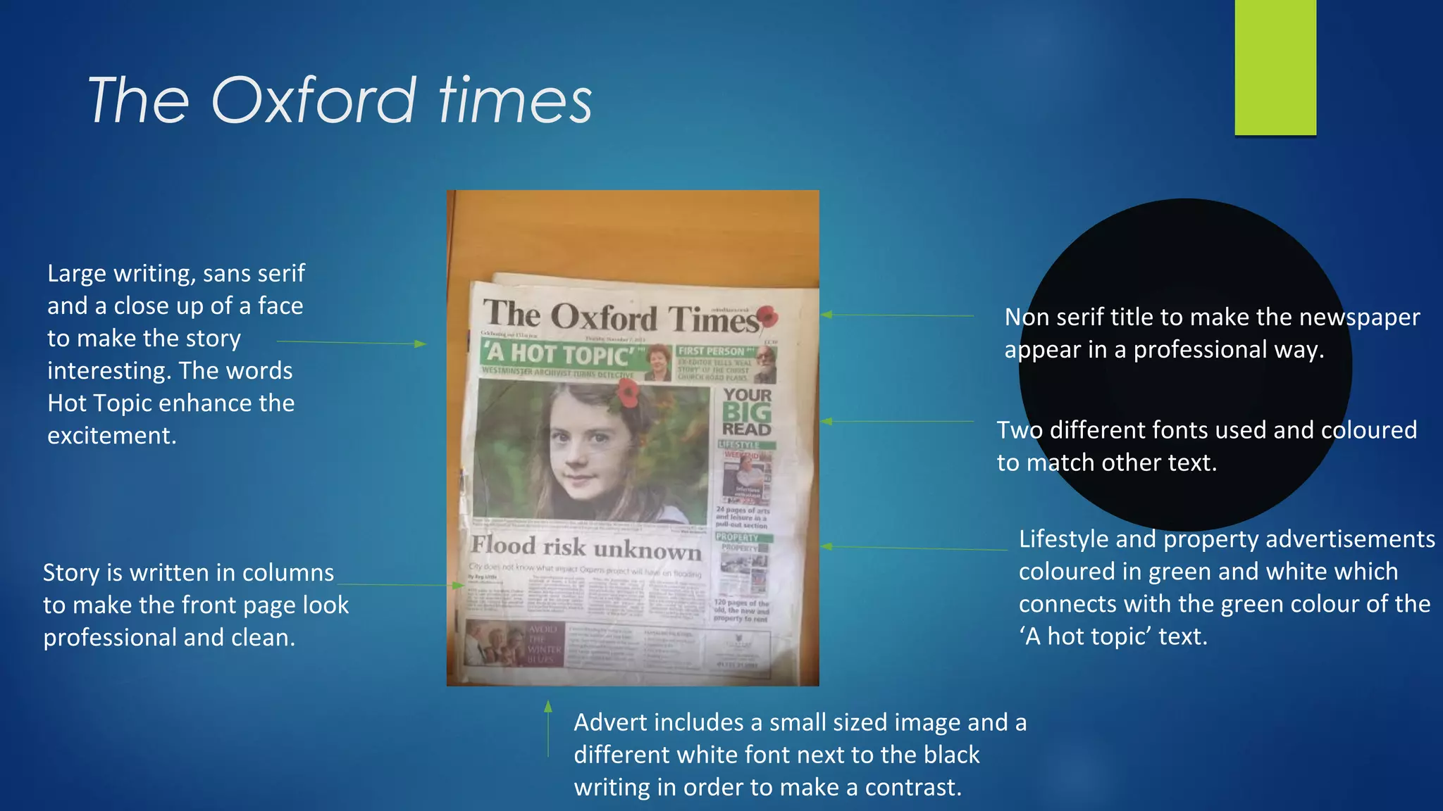 Analysing newspaper front cover and second page | ODP