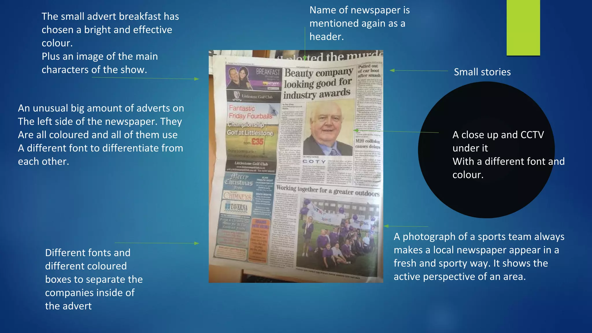 Analysing newspaper front cover and second page | ODP