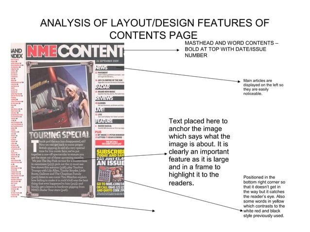 Analysing nme contents page | PPT