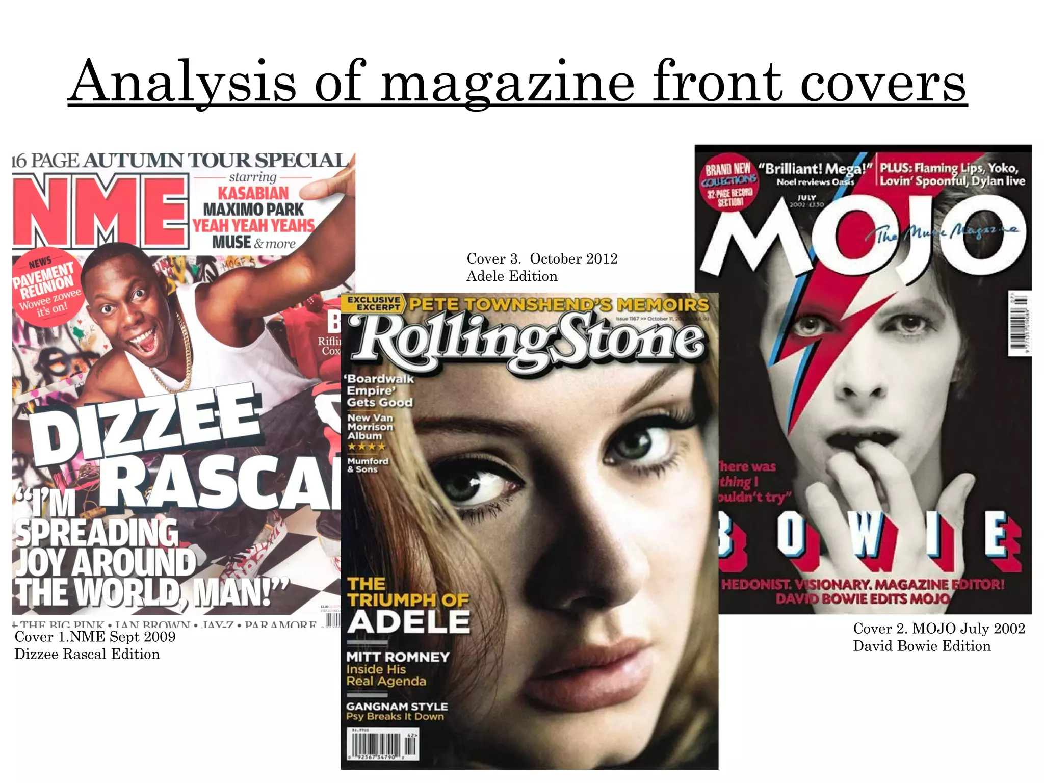 Analysing magazine cover | PPT | Desktop Publishing | Computer Software ...