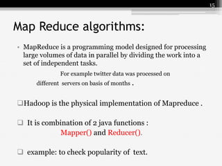 Analysing of big data using map reduce | PPTX