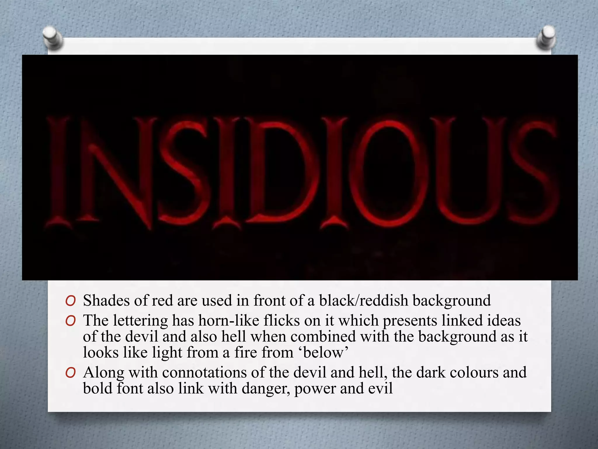 Analysing Opening Sequences - Insidious | PPT
