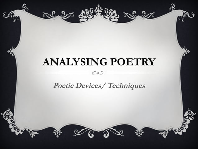Analysing poetry (Lit) | PPT