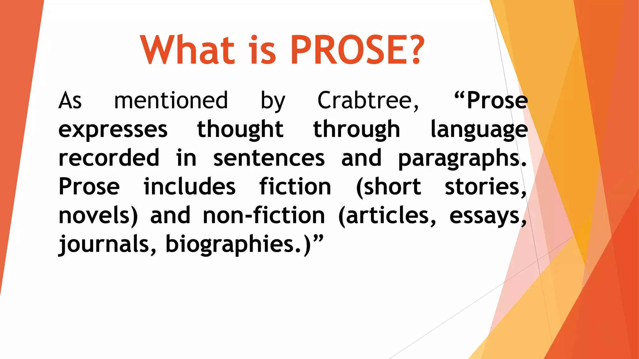 Analysing prose and poetry | PPTX