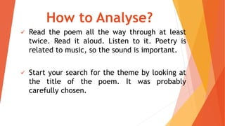 Analysing prose and poetry | PPTX