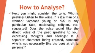 Analysing prose and poetry | PPTX