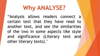 Analysing prose and poetry | PPTX