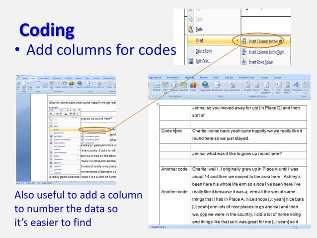 QMiP workshop: Analysing qualitative data using microsoft word | PDF